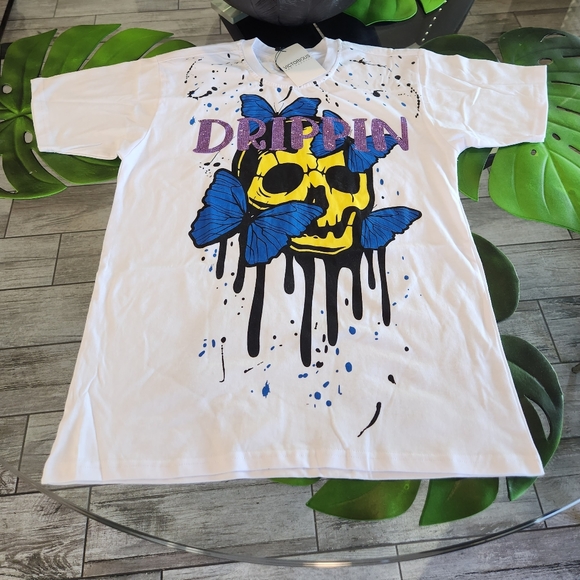 Shirts | Drippin Rhone Skull Butterfly Tee | Poshmark